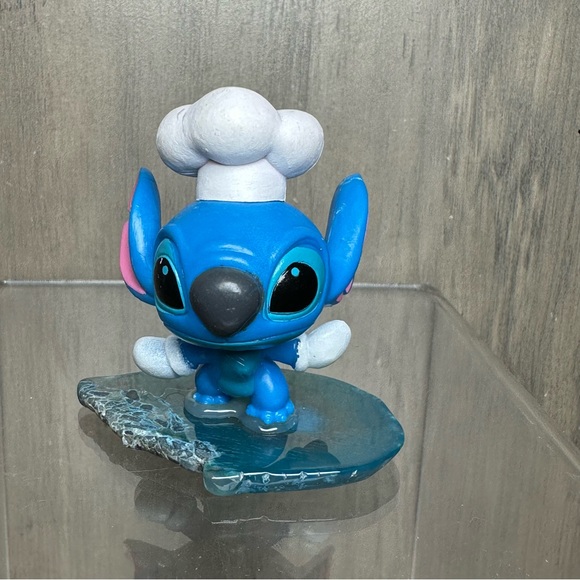 Accents | Disneys Stitch Chef Baker Figurine On Blue Agate Crystal ...